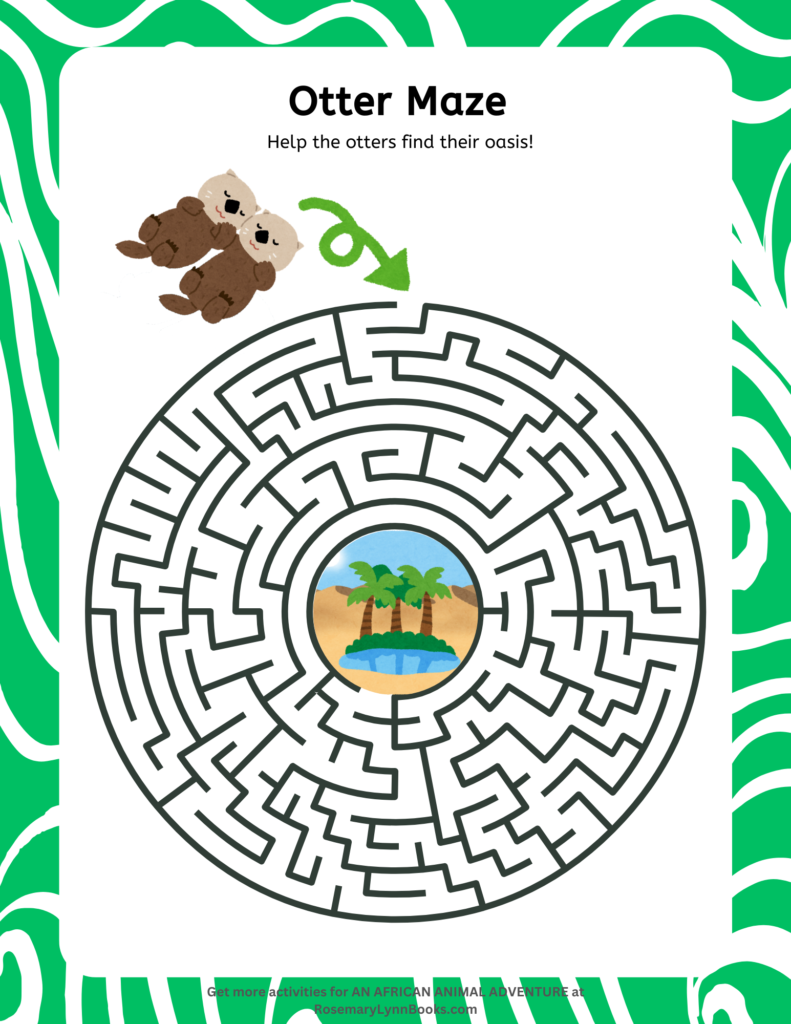 New Printable Activities for AN AFRICAN ANIMAL ADVENTURE – Rosemary Lynn